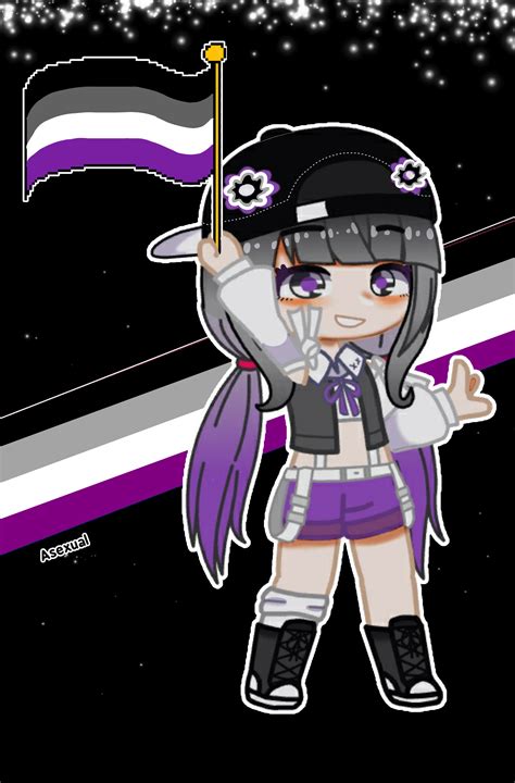 Asexual Flag As Gacha Club Character Gachaclub