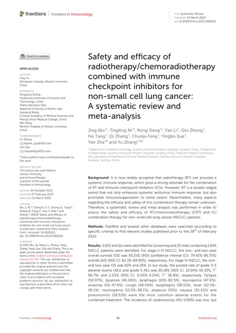 Pdf Safety And Efficacy Of Radiotherapychemoradiotherapy Combined
