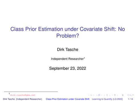 Pdf Class Prior Estimation Under Covariate Shift No Problem