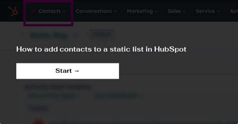 How To Add Contacts To A Static List In Hubspot
