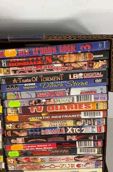 Large Group Of X Rated Adult Movies Mostly Dvds Hash Auctions