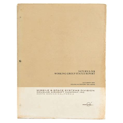 Saturn S Ivb Rocket Report By Douglas Aircraft