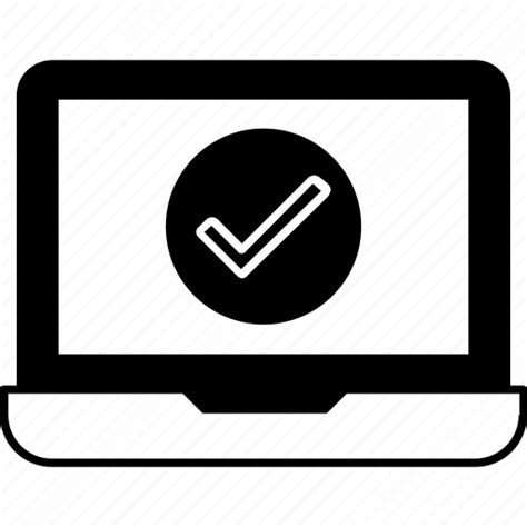 Check Mark Computer Monitor Tick Security Icon Download On Iconfinder