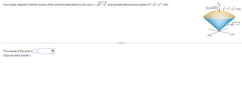 Solved Use A Triple Integral To Find The Volume Of The Solid