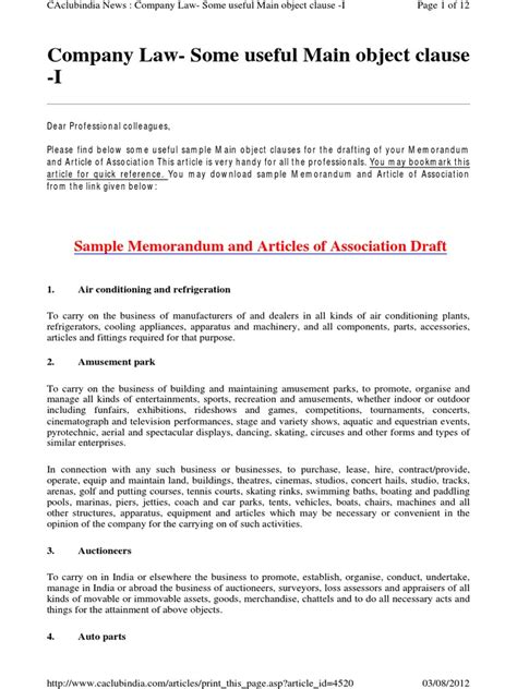 Sample Object Clause Securities Finance Textiles