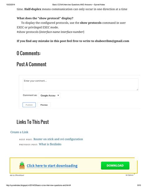 Basic Ccna Interview Questions And Answers ~ Sysnet Notes Pdf