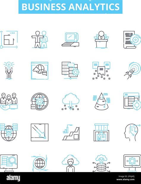 Business Analytics Vector Line Icons Set Business Analytics Data Intelligence Decision