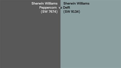 Sherwin Williams Peppercorn Vs Delft Side By Side Comparison