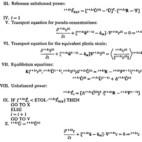 Solution Algorithm For Transient Problems Download Table