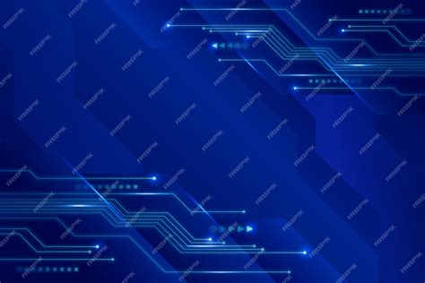 추상 파란색 기술 배경 무료 벡터