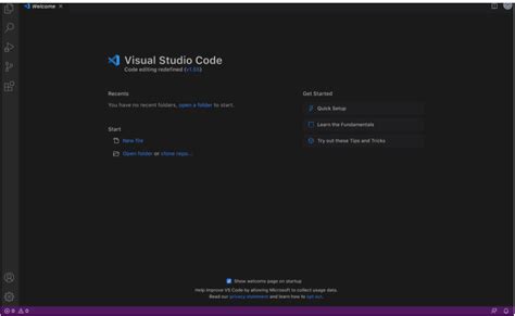 Telemtry Footer Not Shown In Welcome Page · Issue 194741 · Microsoftvscode · Github