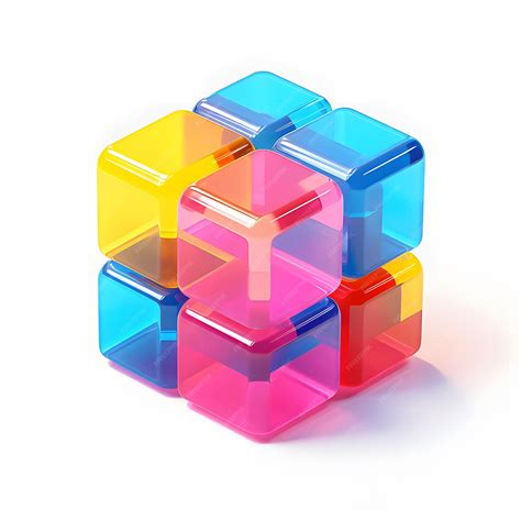 Rubiks Cube Toys Rubix Cube Cubes Rubiks Isometric Building Blocks Premium Ai Generated Image