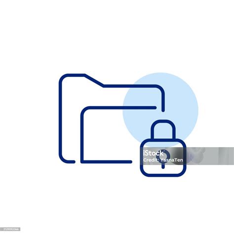 File Folder And Lock Protected Documents And Data Privacy Secure File Storage And