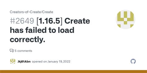 1165 Create Has Failed To Load Correctly · Issue 2649 · Creators