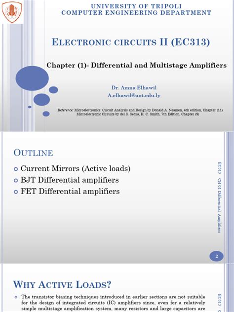 Chapter01 Differential And Multistage Amplifiers Pdf Amplifier Bipolar Junction Transistor