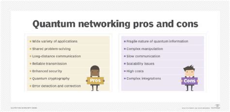 the pros and cons of quantum networking techtarget