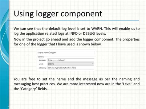 Logging Best Practice In Mule Using Logger Component Pptx