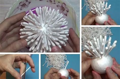 Топ творческих идей для создания новогодних поделок из ватных палочек на праздник Новый год 2024