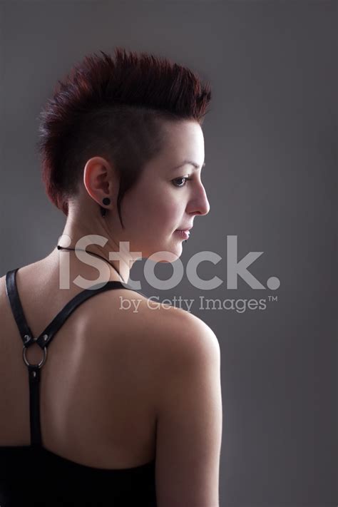 Gothic Mädchen Mit Mohawk Stockfoto Lizenzfrei Freeimages