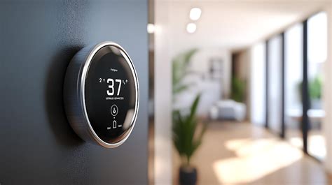A Closeup Of A Smart Thermostat Interface Showing Energy Usage