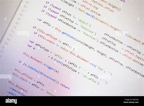 Colorful Programming Php And Html Source Code On A Monitor Written By A
