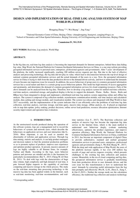 pdf design and implementation of real time log analysis system of map