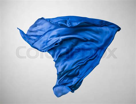 Abstract Blue Fabric In Motion Stock Image Colourbox