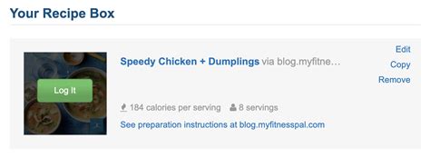 Can I Copyduplicate A Saved Recipe Myfitnesspal Help