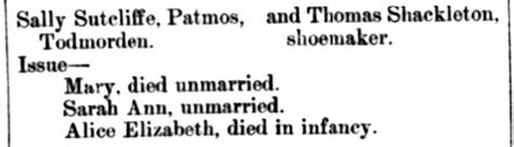 S7 1 Alice Elizabeth Mary Sally Thomas And Mary Ann Shackleton F O C C T
