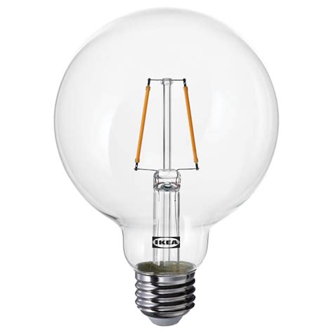 Lunnom 룬놈 Led 전구 E26 150루멘 구형 투명 95 Mm Ikea