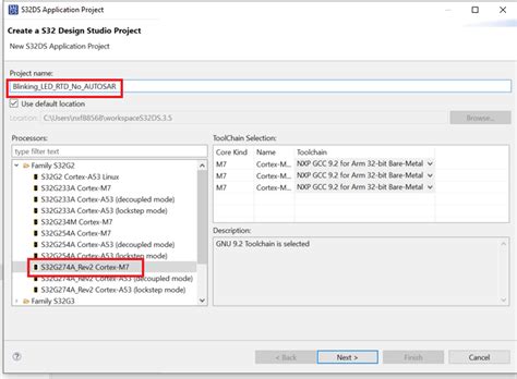 Howto Create A Blinking Led Application Project For S32g Using S32 Rtd