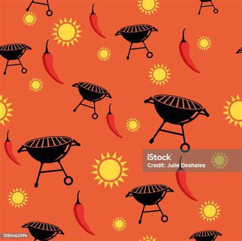 바베큐 그릴 여름 파티 원활한 패턴 반복 벡터 일러스트레이션 0명에 대한 스톡 벡터 아트 및 기타 이미지 0명 굽기 레저 활동 Istock