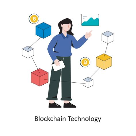 Blockchain Technology Flat Style Design Vector Illustration Stock Illustration 24562718 Vector