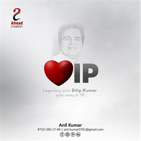 Rip Dilip Kumar In 2024 Floral Cards Design Ads Creative Logo Design
