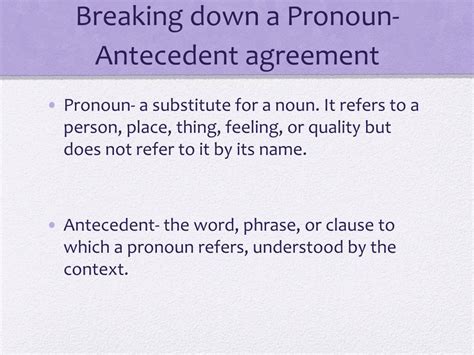 PPT Pronoun Antecedent Agreement PowerPoint Presentation Free Download ID