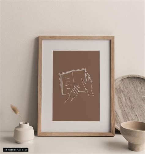 I Live In A World Of Books Print Bookish Art Bookish Prints Etsy