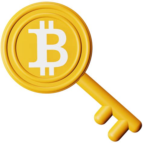 Bitcoin Private Key 3d Rendering Isometric Icon 13363807 Png