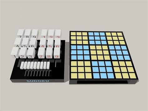 sudoku 3d model cgtrader