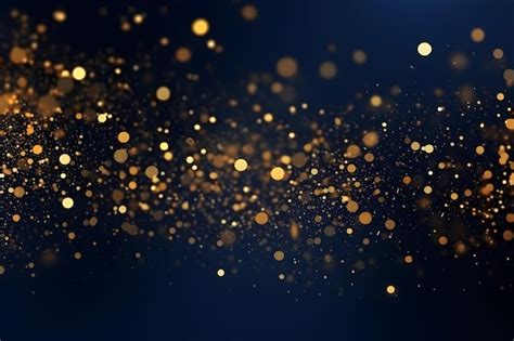 Premium Ai Image Abstract Background With Dark Blue And Gold Particle