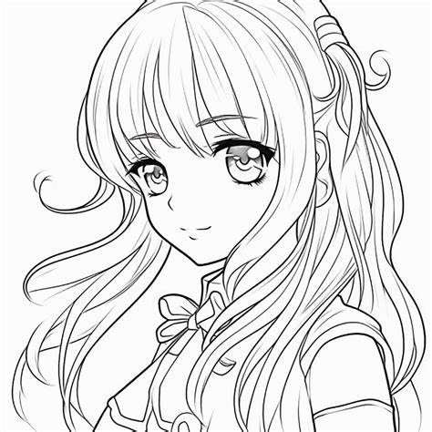 Como Dibujar Una Chica Anime Dibujo De Nina Dibujos Faciles Colorear Dibujos Para Pintar