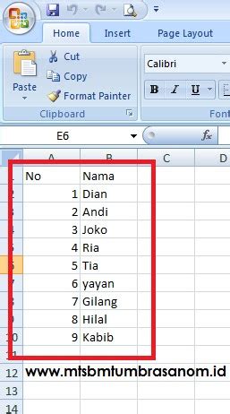 VBA EXCEL MENGGABUNGKAN DATA DI BANYAK SHEET MTsS Baitul Muttaqin Tumbrasanom