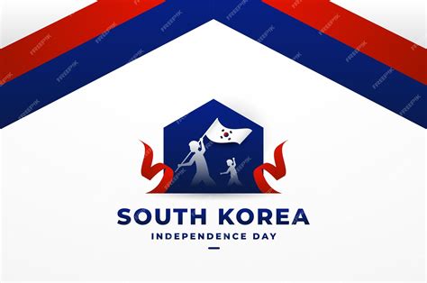 한국 독립 기념일 배경 디자인 프리미엄 벡터