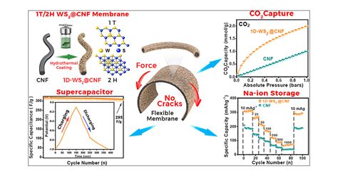 Structure Engineering Of Ws2 Carbon Nanofibers For Co2 Capture Supercapacitors And Na Ion