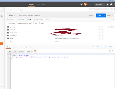 Rest Failed To Get The Accesstoken From Ms Onenote Api Stack Overflow