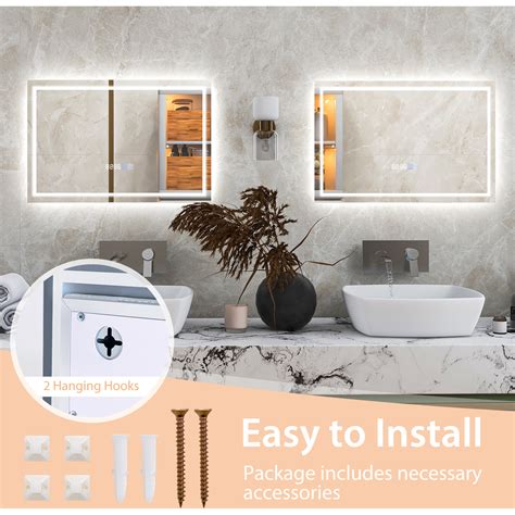 Bathroom LED Rectangle Mirror