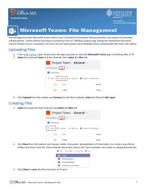 Fillable Online File Management In Microsoft Teams File Management Fax Email Print PdfFiller
