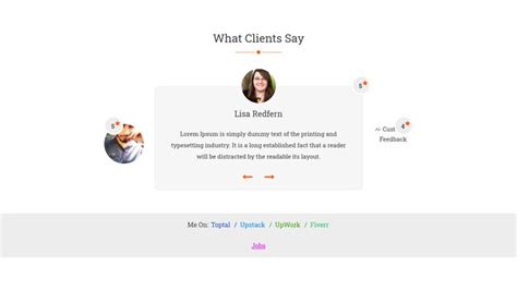 Codepen Home Responsive Testimonial Carousel Using Owlcarousel With Next And Previous Preview