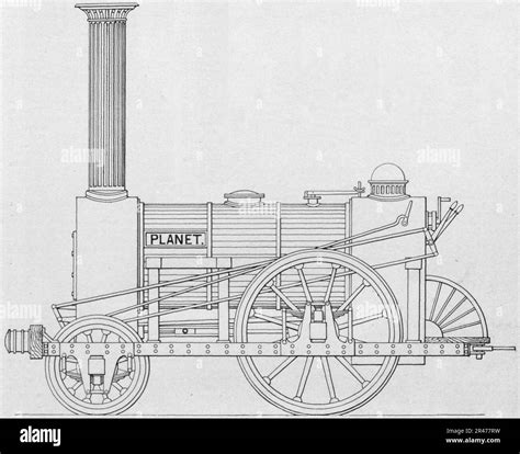 Unidentified Planet Type 2 2 0 Locomotive Aerj 1895 Grayscale
