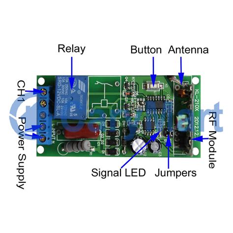 1 Ch Ac Power Output 1000m Wireless Remote Transmitter And Receiver Self Locking Momentary