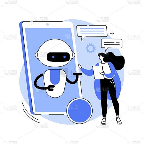 自然语言处理抽象概念矢量图。